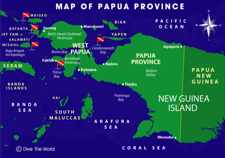 map-papua-west-papua | Joe's Scuba Shack