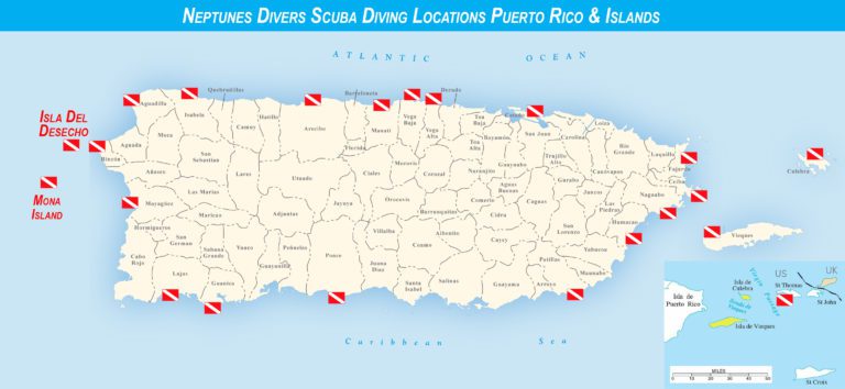 Puerto Rico Scuba Diving Sites Map | Joe's Scuba Shack