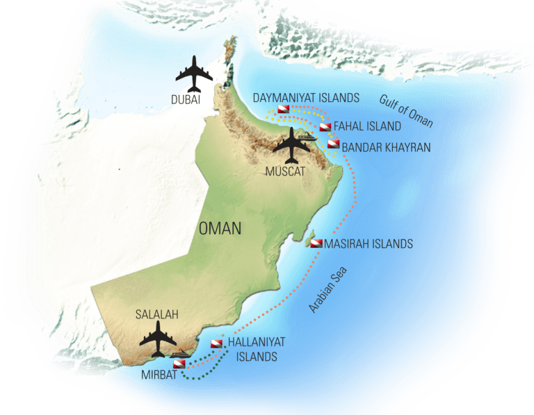 Oman Dive Map | Joe's Scuba Shack
