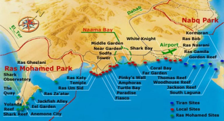 Sharm el Sheikh Dive Sites Map | Joe's Scuba Shack