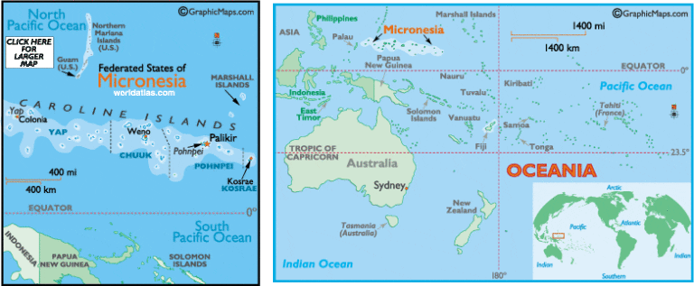 Pohnpei Location Map | Joe's Scuba Shack